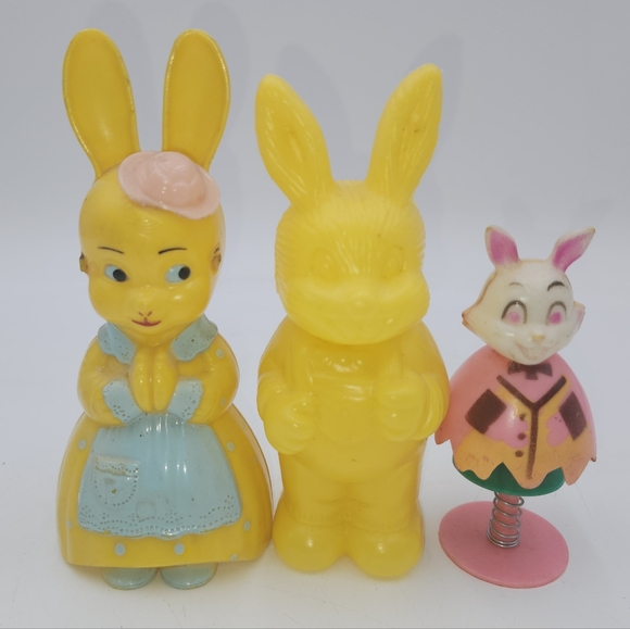 Knickerbocker | Holiday | 3 Vintage Hard Plastic Knickerbocker Easter ...